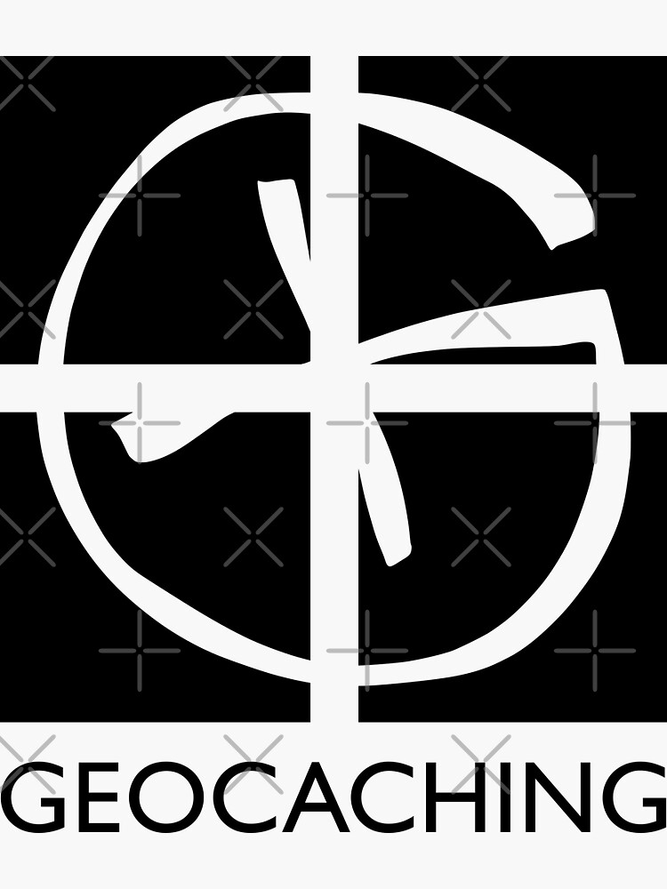 "Cool geocaching LOGO!" Sticker for Sale by artefactus | Redbubble