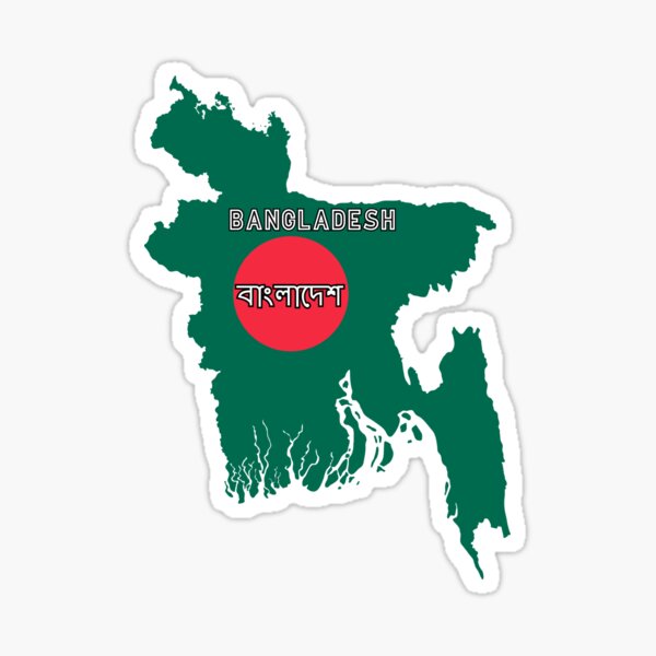 "Bangladesh flag and map" Sticker for Sale by HAKVS | Redbubble