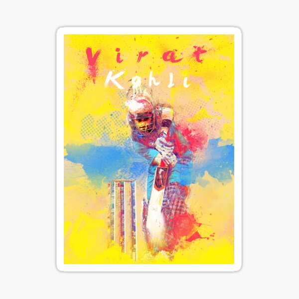 "Virat Kohli" Sticker by vari216 | Redbubble