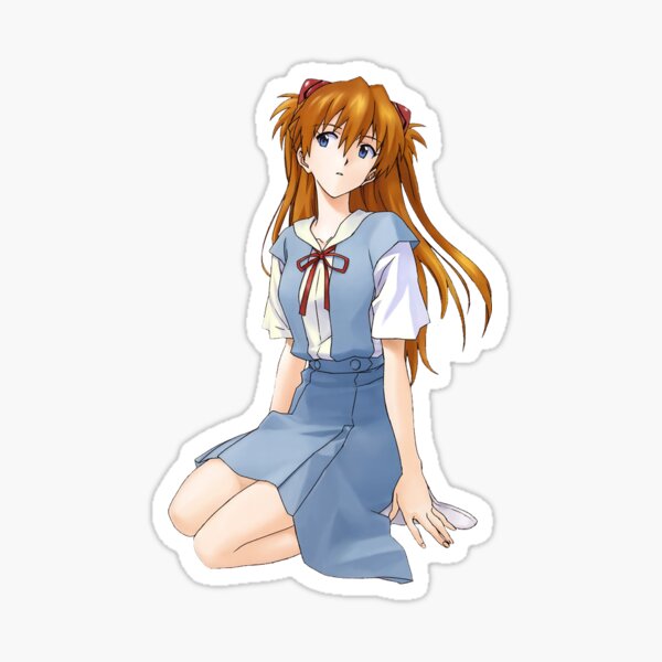 "Evangelion: Asuka .1" Sticker for Sale by Starokin | Redbubble