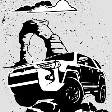 "4Runner | Arches National Park Black & White SVG Design" Sticker for ...