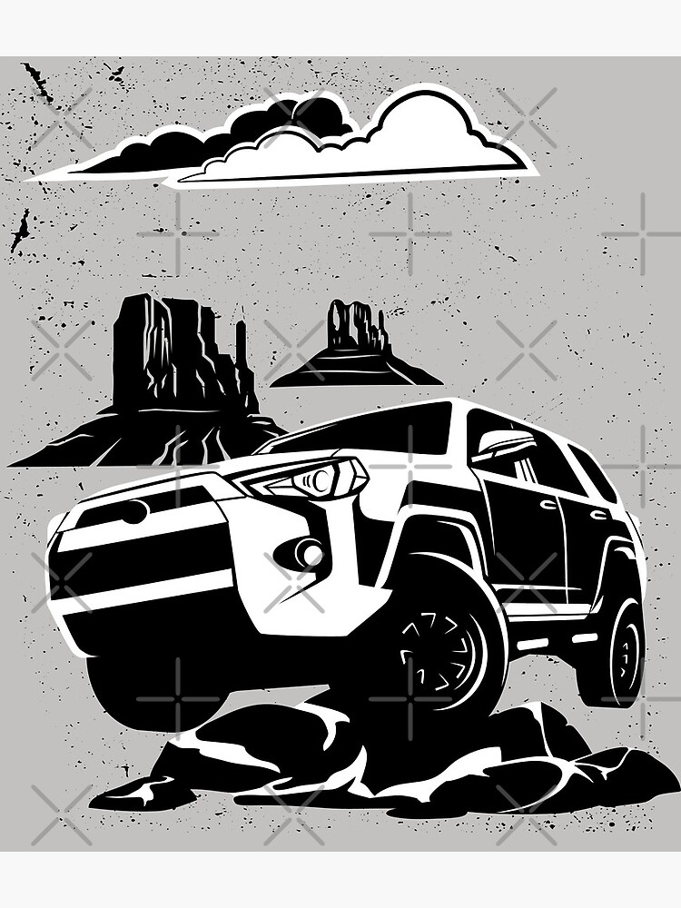 Lámina fotográfica «4Runner | Diseño SVG en blanco y negro de Monument ...