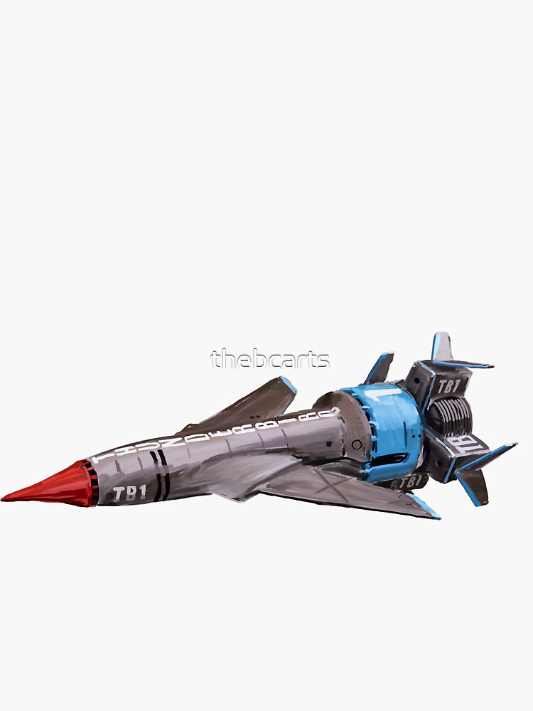"Thunderbird 1" Sticker for Sale by thebcarts | Redbubble