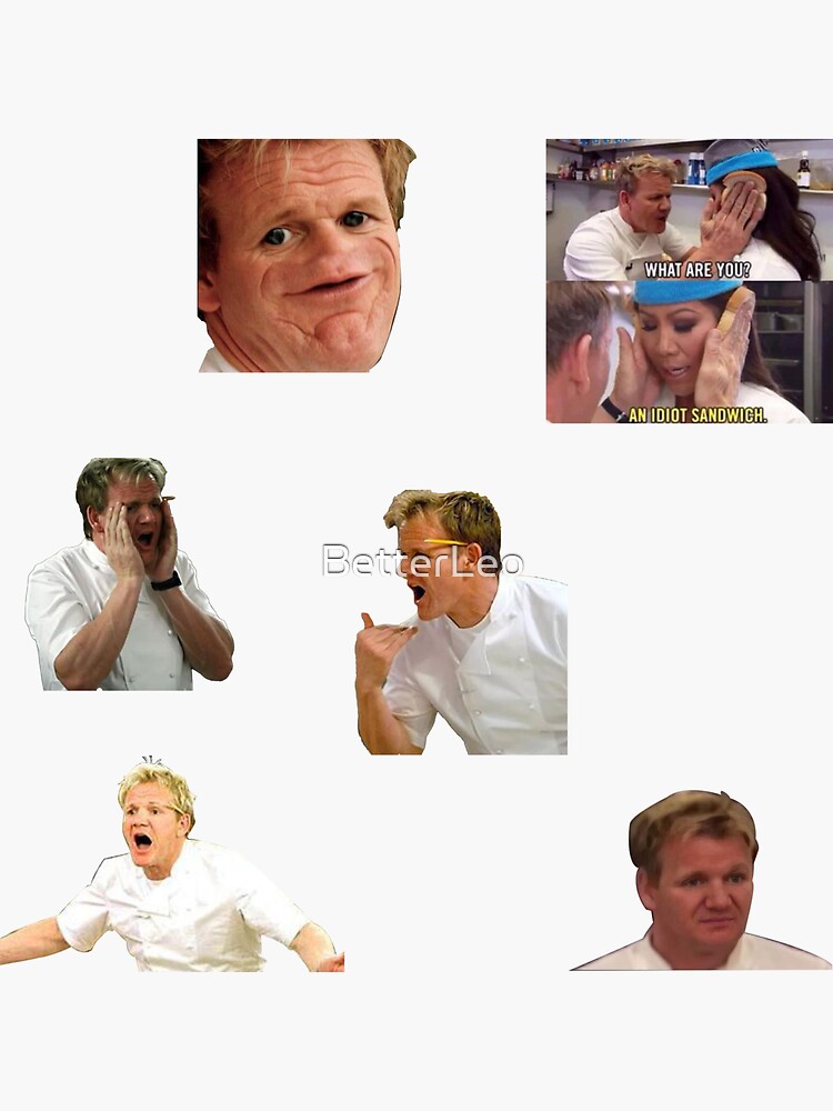 "Gordon Ramsay Pack Perfect Gift" Sticker for Sale by BetterLeo | Redbubble