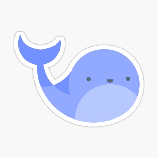 "Cute Happy Blue Whale " Sticker for Sale by LimbroGraphics | Redbubble