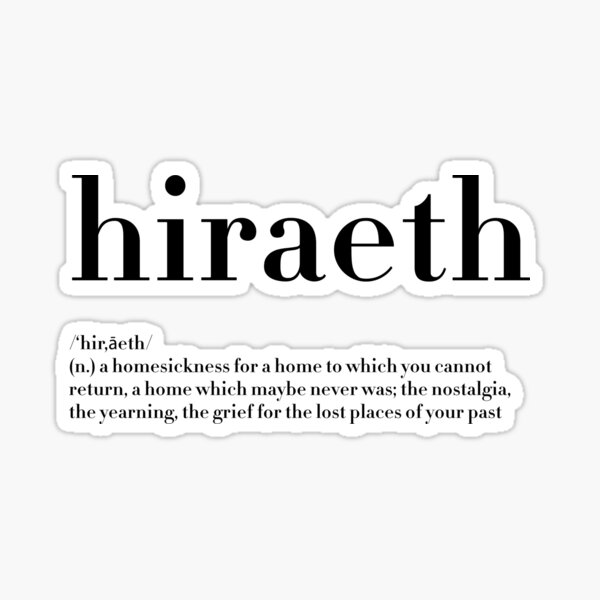 "Hiraeth" Sticker for Sale by oddlyfitted | Redbubble