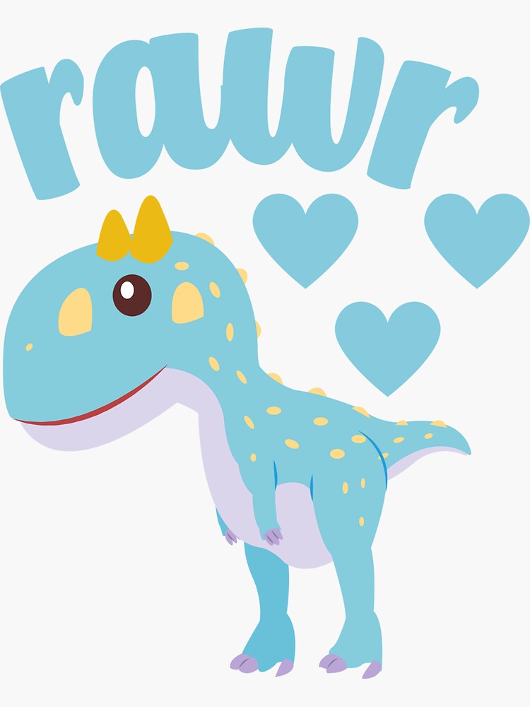 "rawr Kawaii dinosaur" Sticker by KawaiiPark | Redbubble