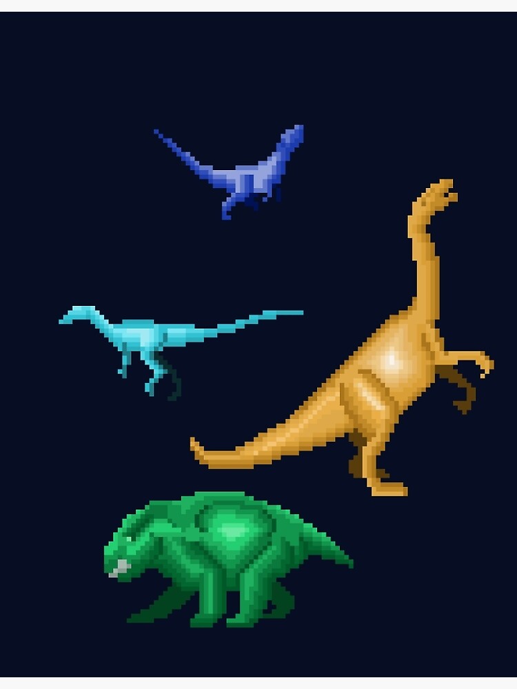 Prehistoric Pixels: Triassic Premium Matte Vertical Poster sold by Mas ...