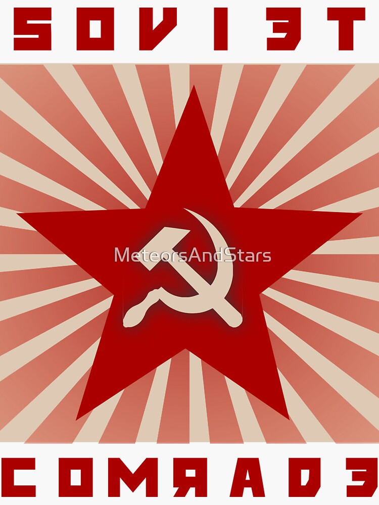 "Soviet Comrade" Sticker for Sale by MeteorsAndStars | Redbubble