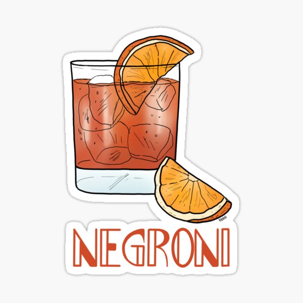 "Negroni" Sticker for Sale by seven-art | Redbubble