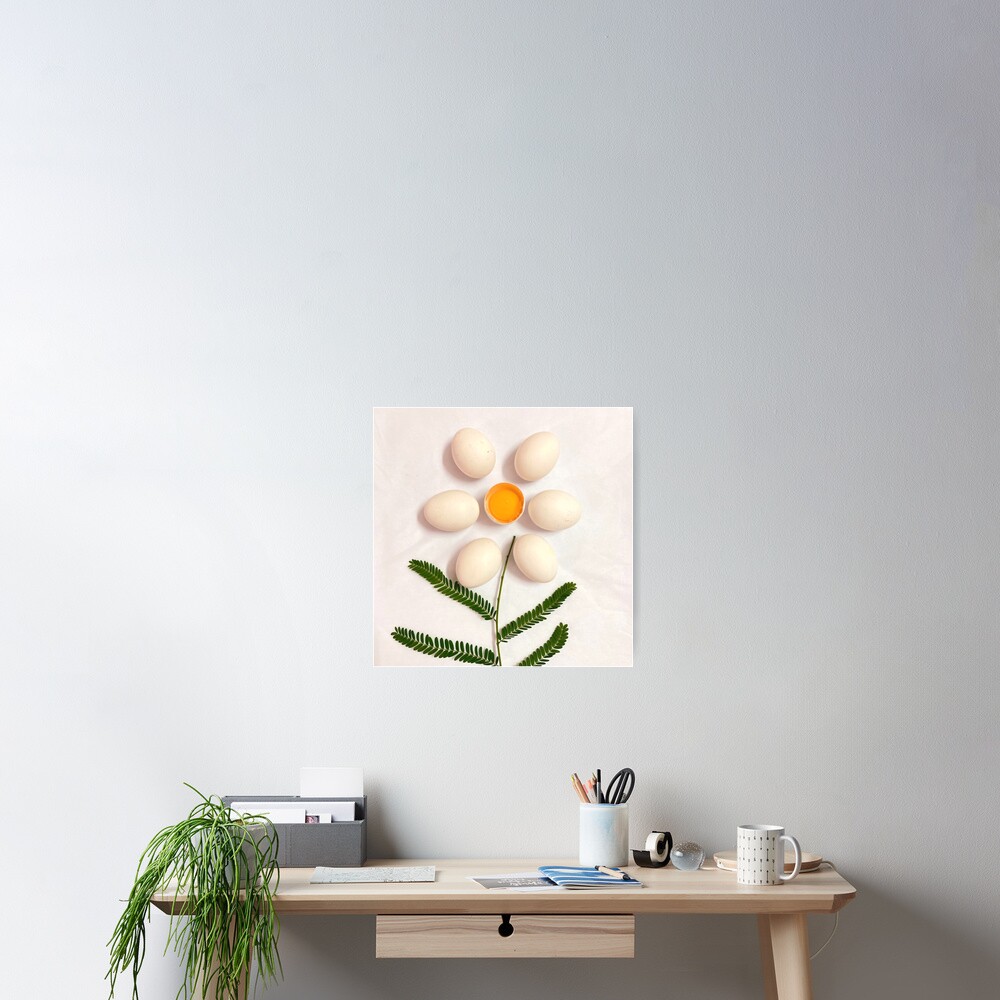 "Egg Yolk Flower" Poster by mwagie | Redbubble