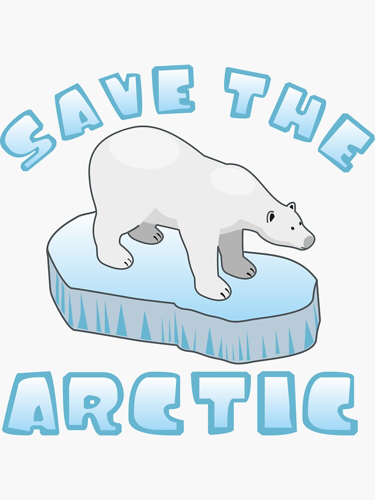 "Save The Arctic Sticker" Sticker for Sale by colortrends | Redbubble