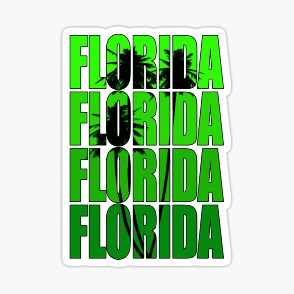 " Florida Palm Trees" Sticker by Crystalsgraphix | Redbubble