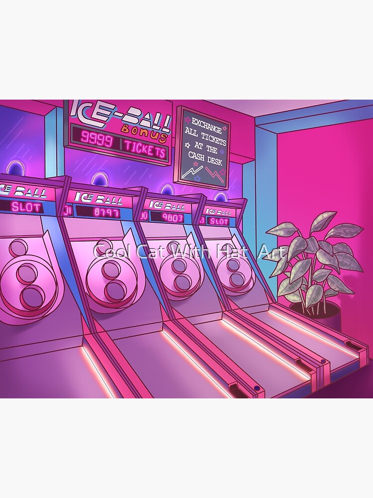 "Neon Arcade" Poster by starry-mind-art | Redbubble