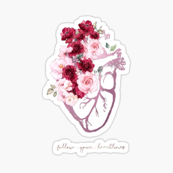 "Follow your heartlines" Sticker by Brujita11 | Redbubble