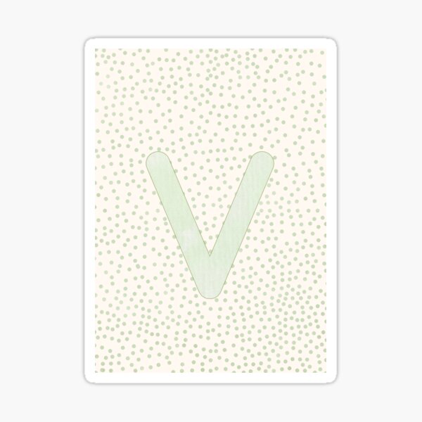 "Polka Dot Letter V - Nursery Print" Sticker for Sale by VasLDN | Redbubble
