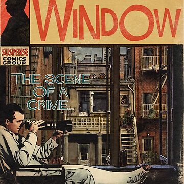 "Rear Window - Alfred Hitchcock Comic Book Fan Art" Postcard for Sale ...