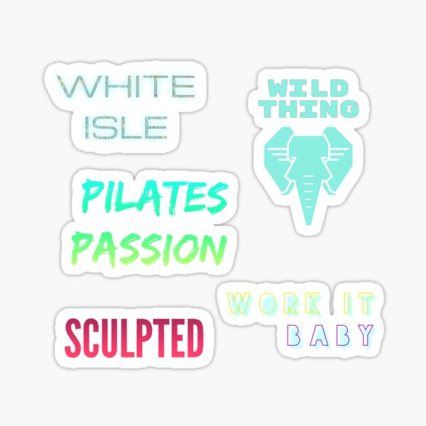 "Sculpted Body, Lean Physique, womens workout sticker pack, pilates ...