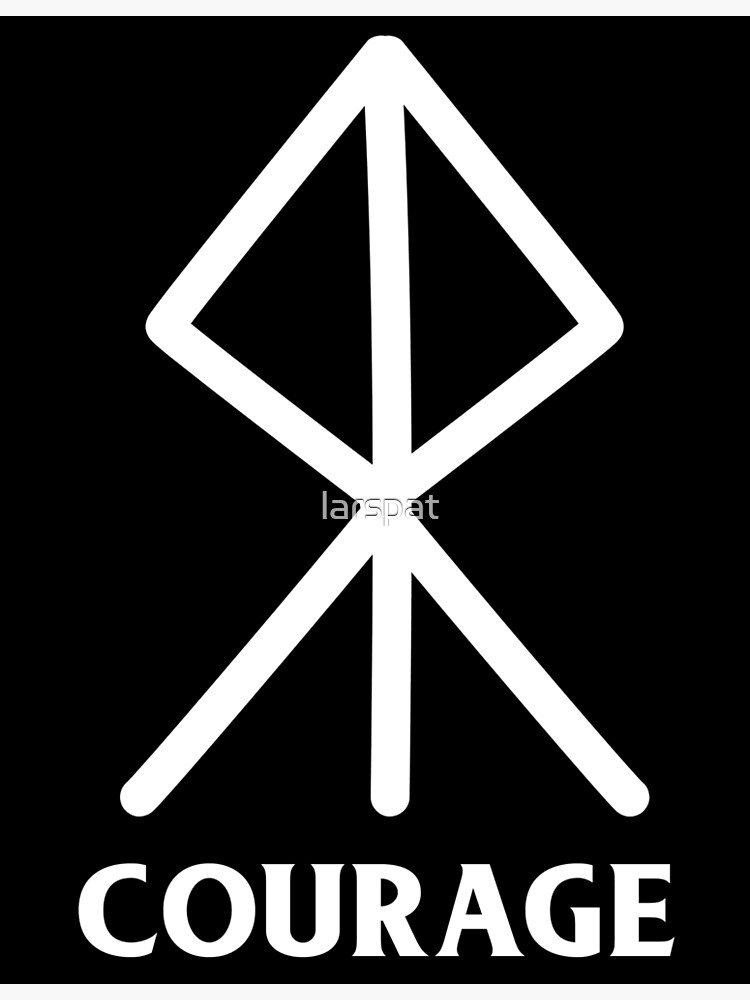 "Viking Runes Courage" Art Print for Sale by larspat | Redbubble
