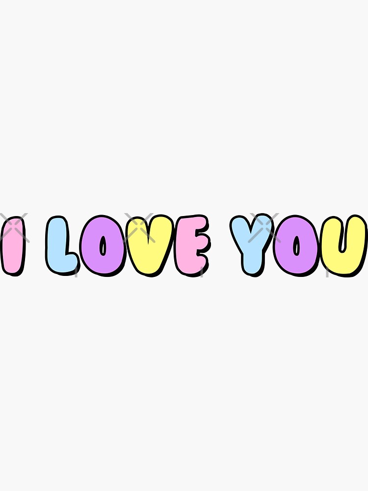 "ily" Sticker for Sale by Lunas-Bloom | Redbubble