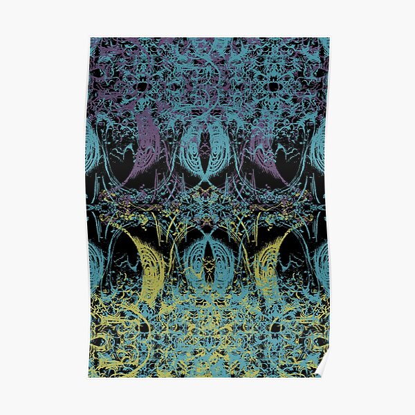 Póster «Patrón de alas de ángel: amarillo tacha, azul hippie y violeta ...