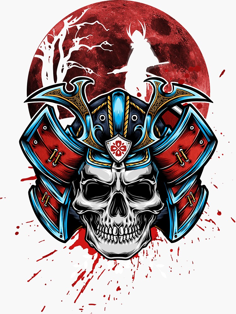 "Ronin Skull" Sticker for Sale by Samurai-Oni | Redbubble