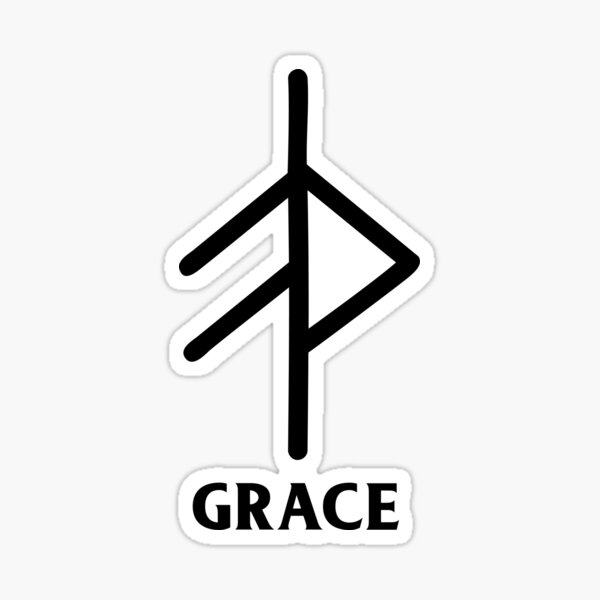 "Viking Runes Grace" Sticker by larspat | Redbubble
