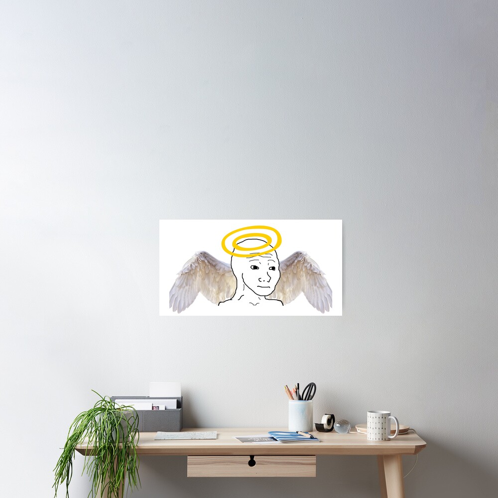 "Angel Wojak" Poster for Sale by marjard | Redbubble