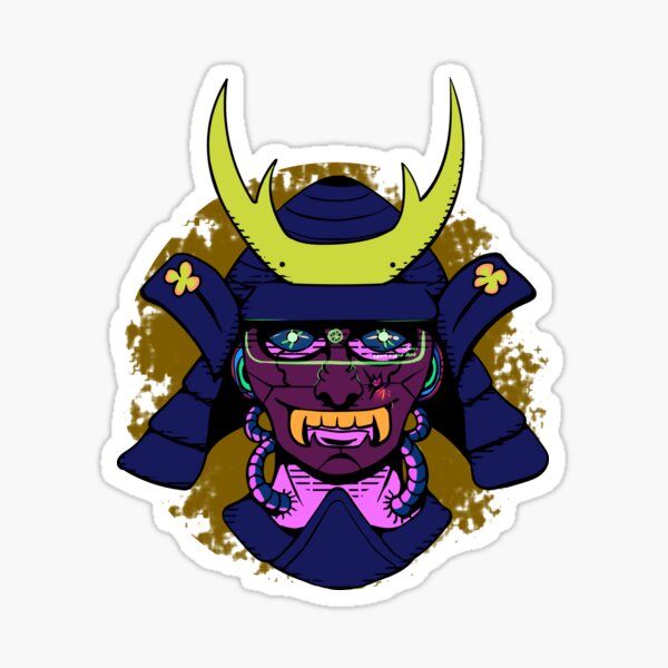 "Cyberpunk Samurai" Sticker for Sale by SnazzyCorp | Redbubble