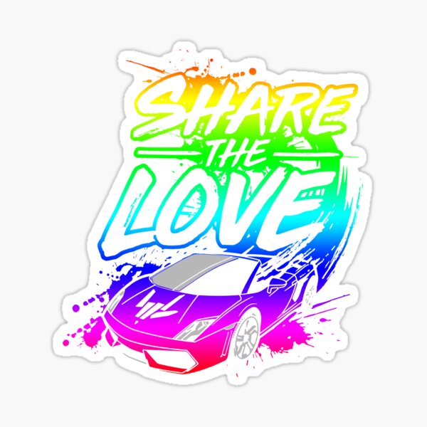 Share The Love Rainbow Stickers | Redbubble