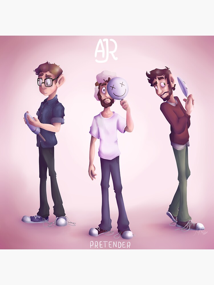 "AJR Pretender Fan Album Art" Sticker for Sale by m-Harts-Arts | Redbubble