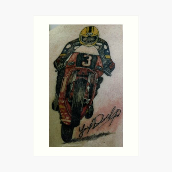 "Joey Dunlop signed Tattoo" Art Print for Sale by Paddyta2s | Redbubble