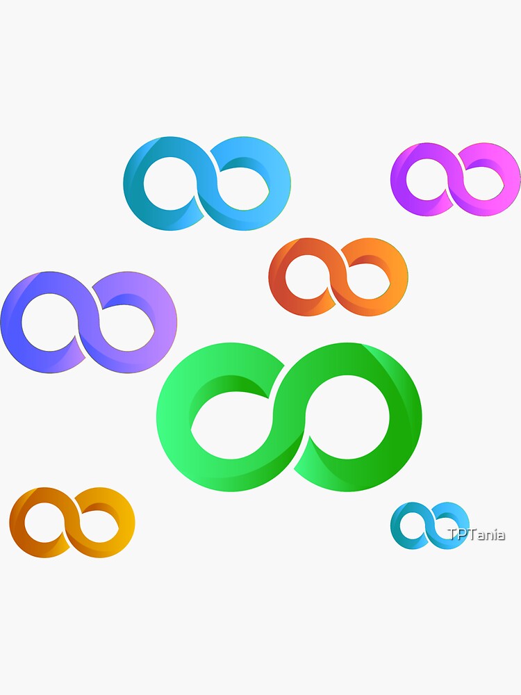 "Infinity Colour" Sticker by TPTania | Redbubble