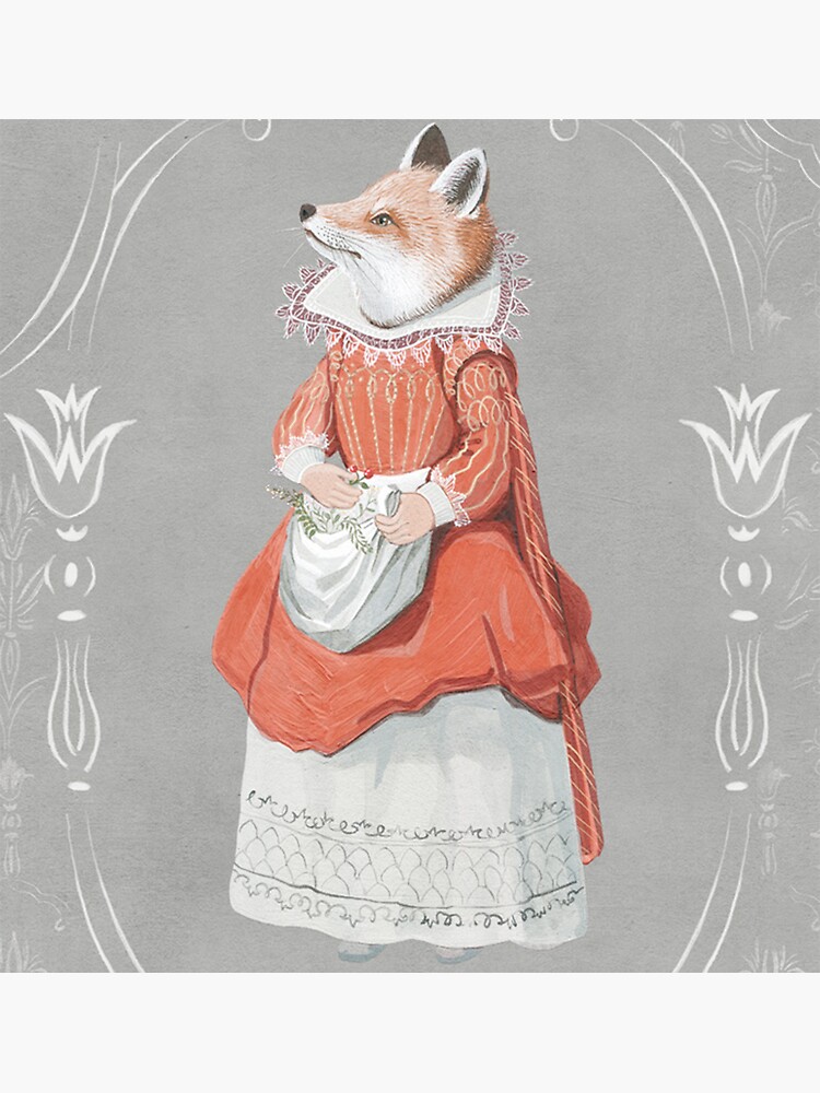 "Mrs. Foxy| Red Style." Sticker for Sale by ddarlings | Redbubble
