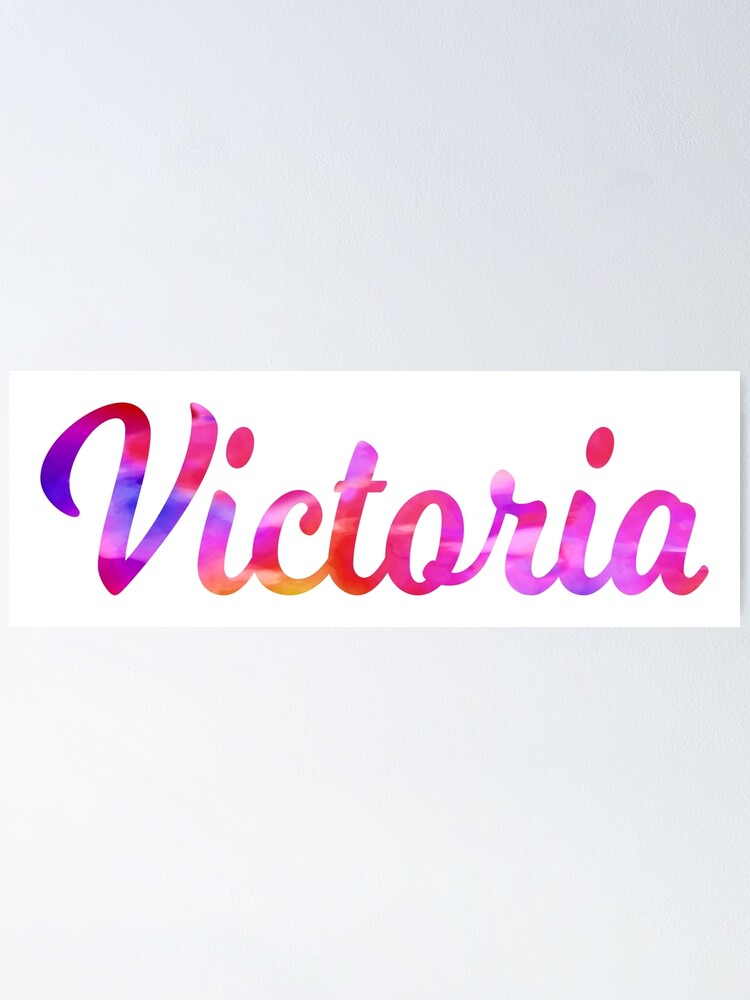 "Victoria girls name multi-color fun design" Poster for Sale by ...