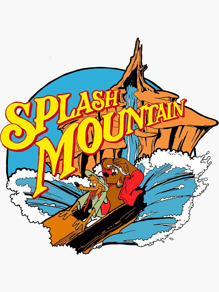 "Splash mountain vintage logo" Sticker by lewisfam4 | Redbubble