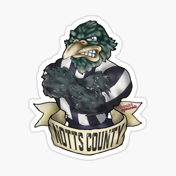 "Notts County Magpie Mascot" Sticker for Sale by RonniesMascots | Redbubble