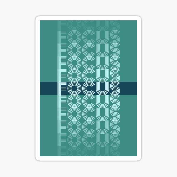 "Positive Word - Focus" Sticker for Sale by MotivationFlow | Redbubble