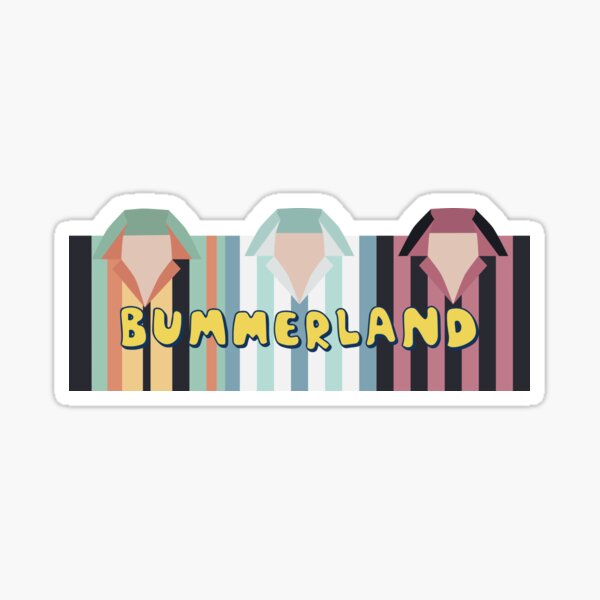 "AJR "Bummerland" Display Strip 1" Sticker for Sale by NoahStDesigns ...
