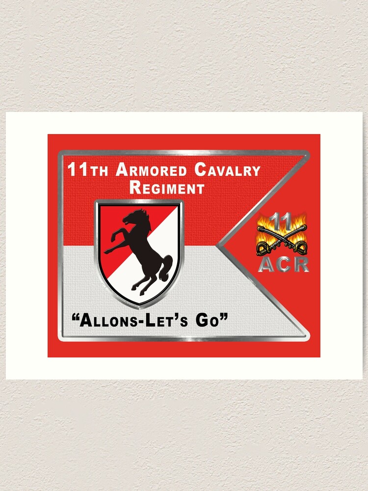 "11th Armored Cavalry Regiment “Black Horse” Guidon" Art Print for Sale ...