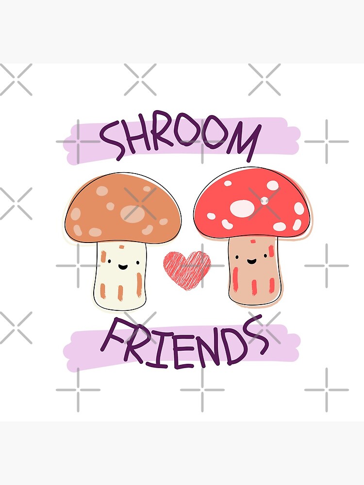 "Cute Mushroom Friends " Poster by migrainy | Redbubble