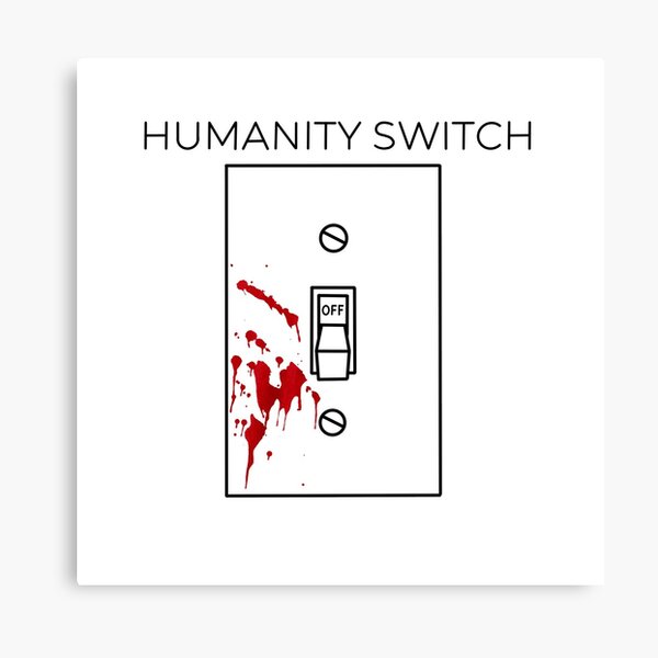 "Humanity Switch " Canvas Print for Sale by bytheseaart | Redbubble