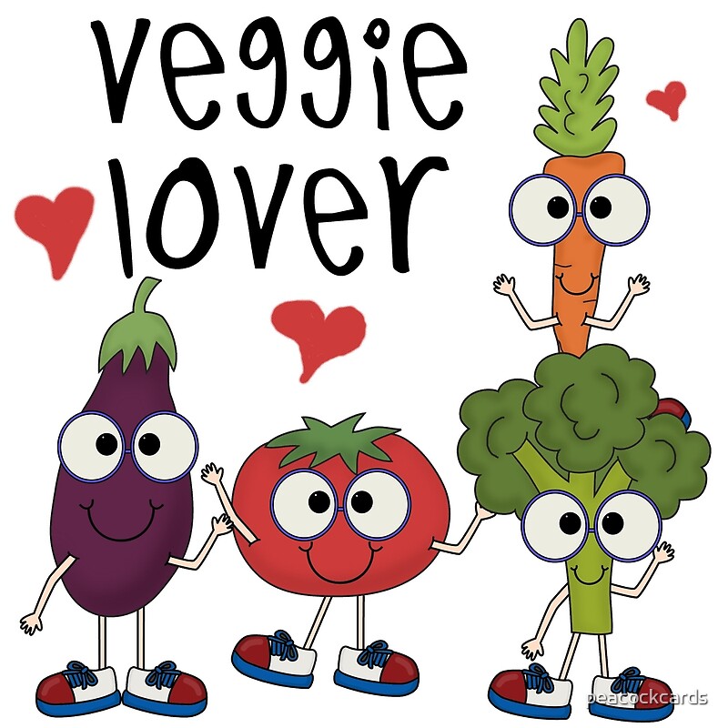 "Vegetables Vegetarian Veggie Lover" by peacockcards | Redbubble