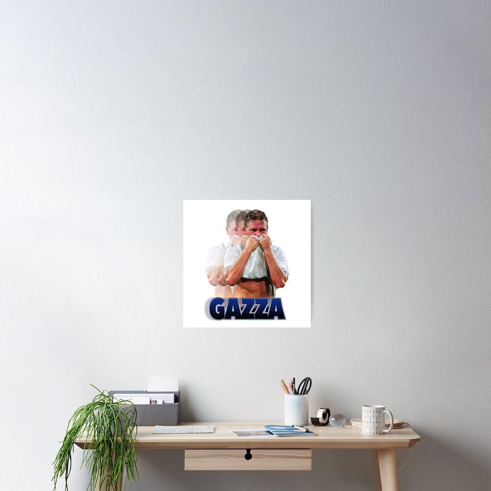 "paul gascoigne crying gazza spurs england football logo" Poster for ...