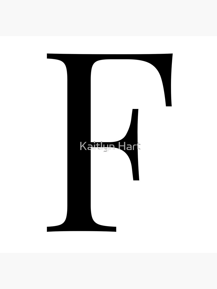 "Copy of Letter F in a Classic Font" Art Board Print for Sale by ...