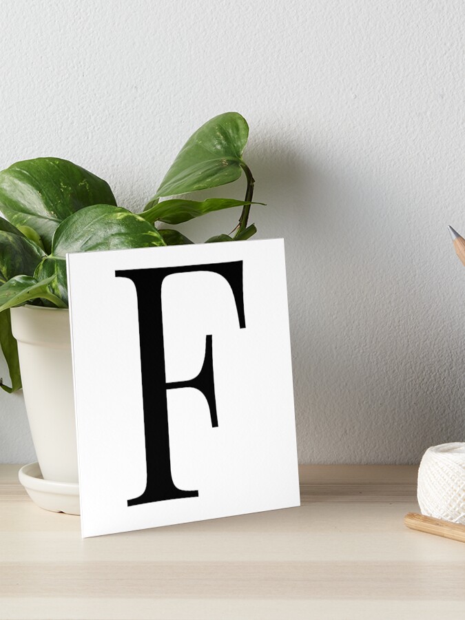 "Copy of Letter F in a Classic Font" Art Board Print for Sale by ...