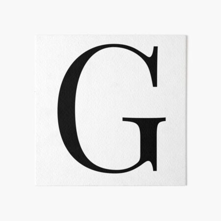 "Letter G in a Classic Font" Art Board Print for Sale by Kaitlyn Hart ...