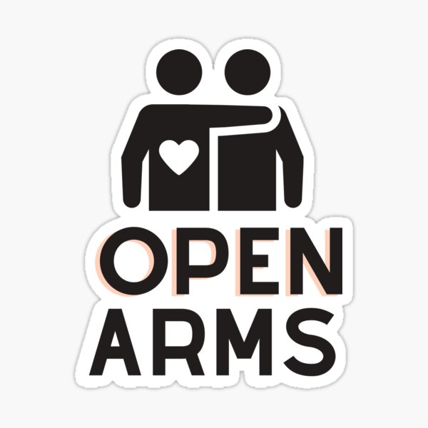 "Open Arms " Sticker by Urbanmedic | Redbubble