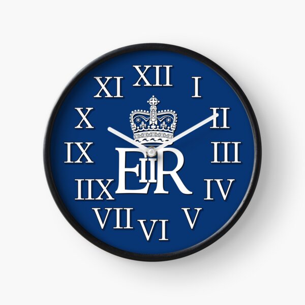"The Royal Cypher of Queen Elizabeth II" Clock for Sale by WOOFANG ...