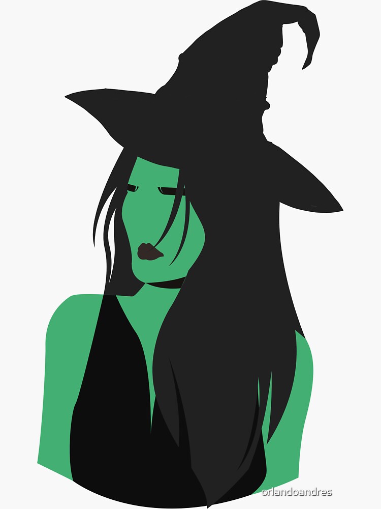 "Elphaba." Sticker for Sale by orlandoandres | Redbubble